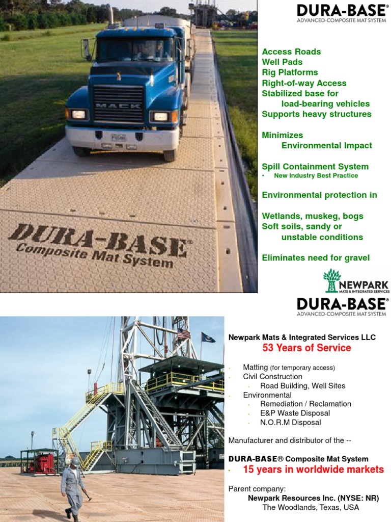 DURA-BASE Mats (Newpark) Pics Well Pads Roads Containment 1998-2013 ...