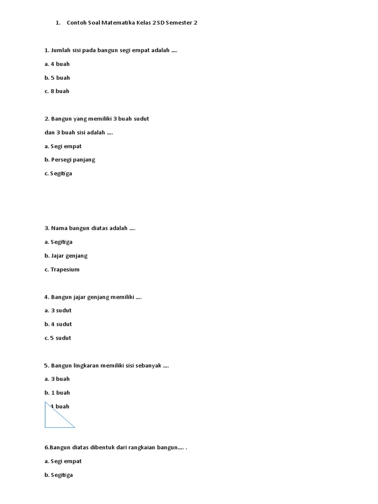 Soal Matem Kelas 2 | PDF