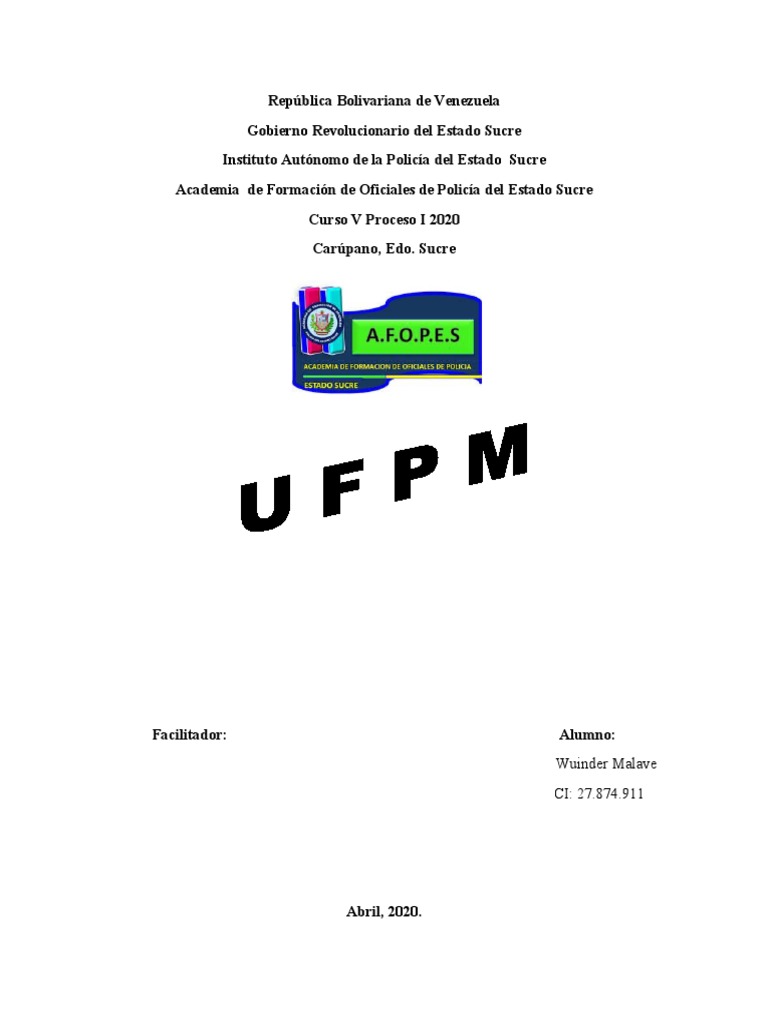 8 Ufpm | PDF | Policía | Instituciones sociales