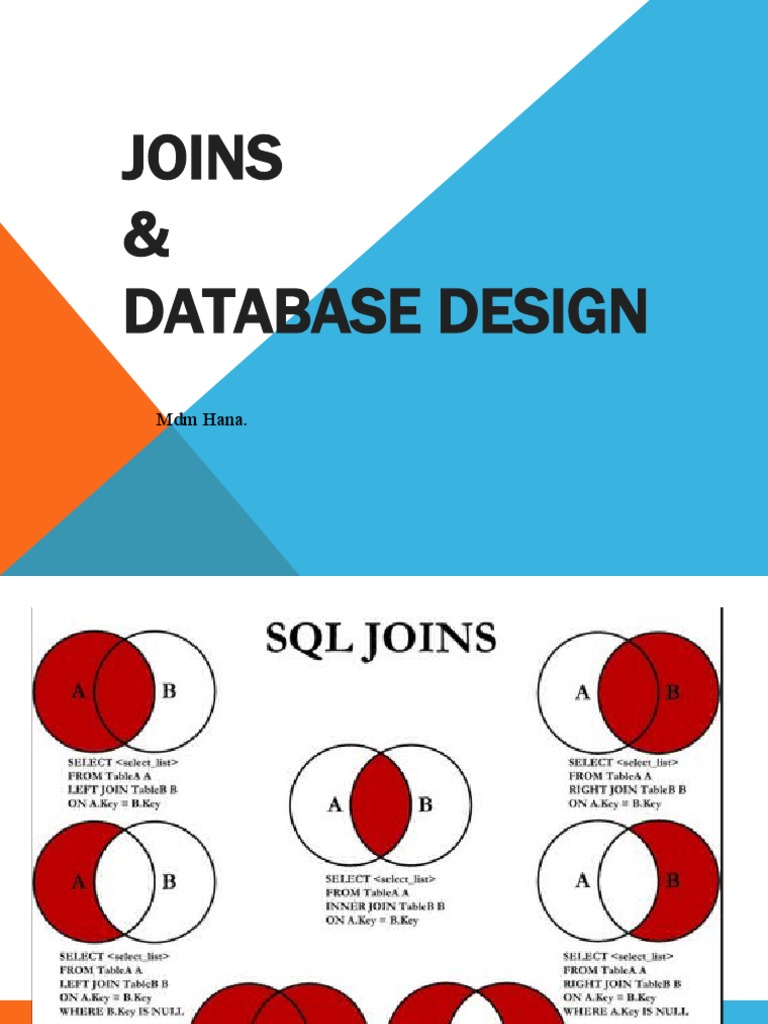 Joins + Database Design | Download Free PDF | Database Design | Table ...