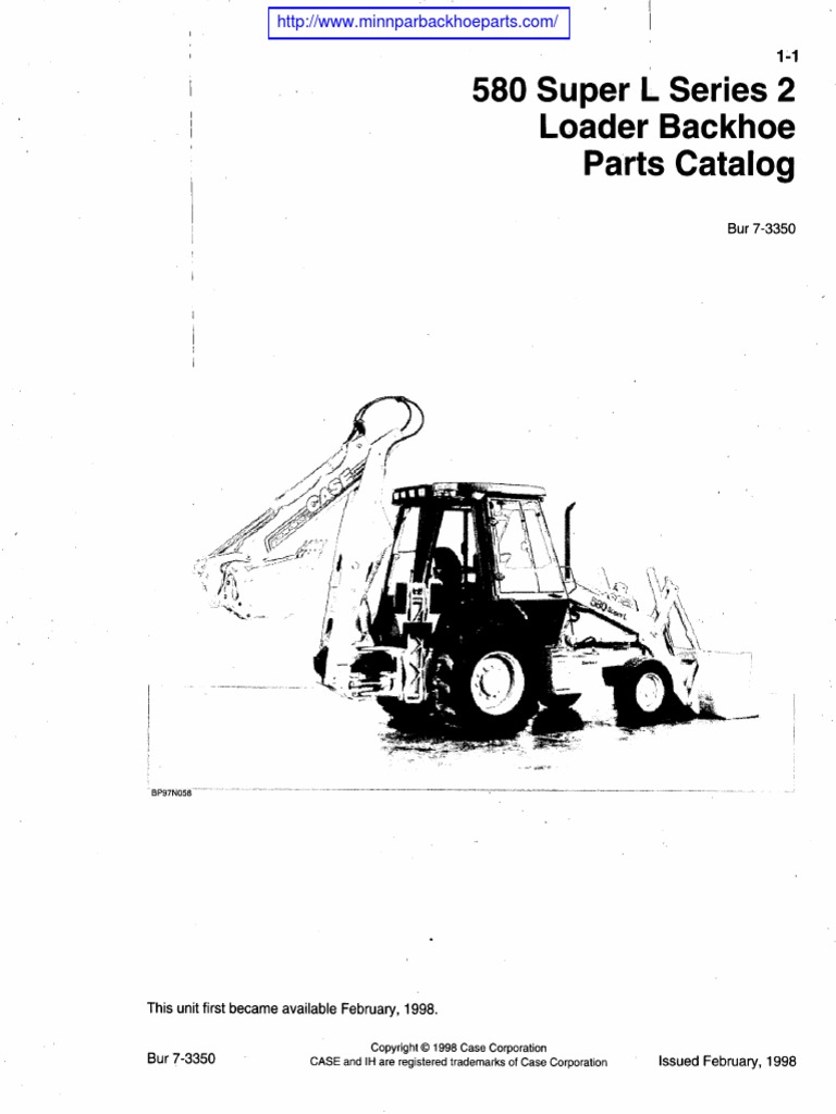 Case 580 Super L Series 2 Loader Backhoe (Parts) | PDF | Loader ...