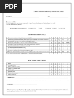 Boston Carpal Tunnel Syndrome Questionnaire BCTQ | PDF | Paresthesia ...