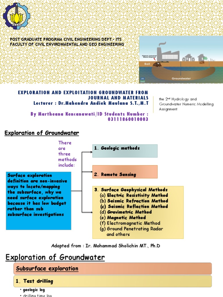 Groundwater Exploration Review Journal | PDF | Reflection Seismology ...