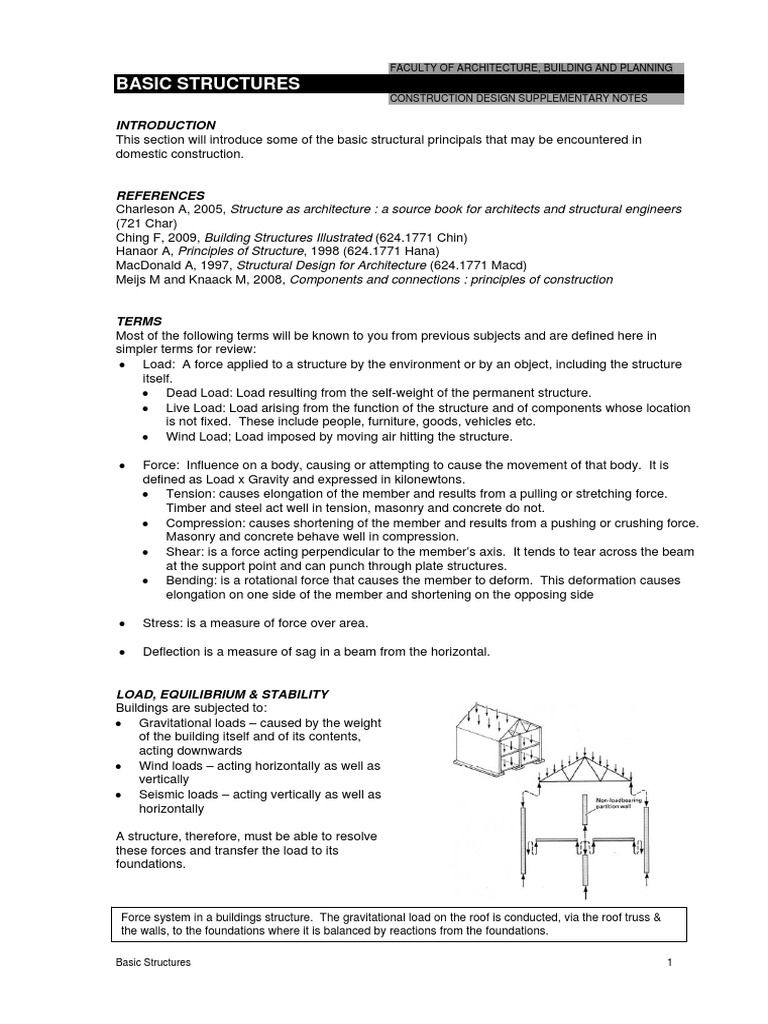 Supplementary Notes1.Basic Structures | PDF | Beam (Structure ...