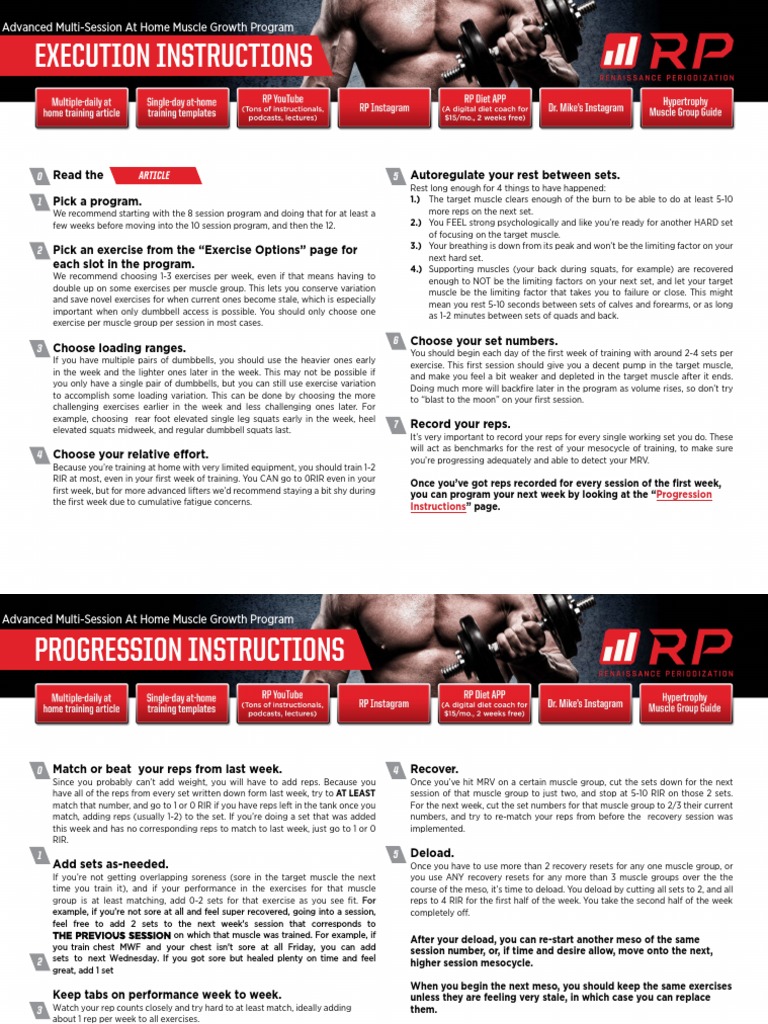 Execution Instructions: Read The Pick A Program. Autoregulate Your Rest ...