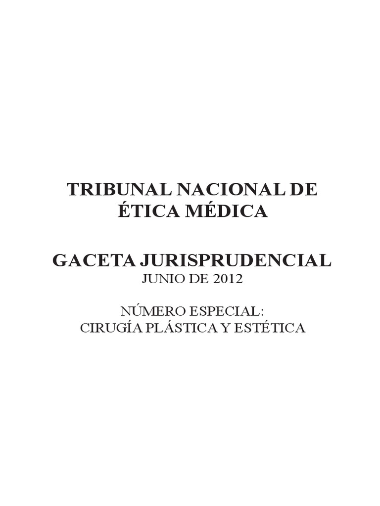 01-Cirugia Platica Estetica PDF | PDF | Debido al proceso | Moralidad