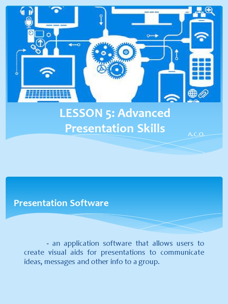 LESSON 5: Advanced Presentation Skills | PDF | Microsoft Power Point | Mass Media