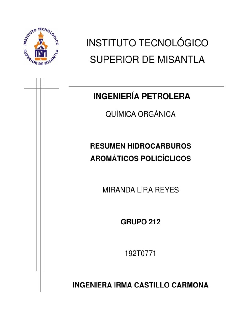 Resumen Hidrocarburos Aromáticos Policíclicos | Download grátis PDF ...
