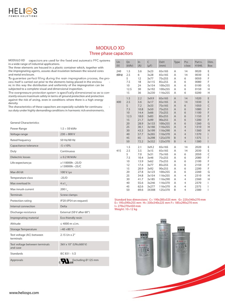 Modulo XD: Three Phase Capacitors | PDF | Capacitor | Physical Quantities