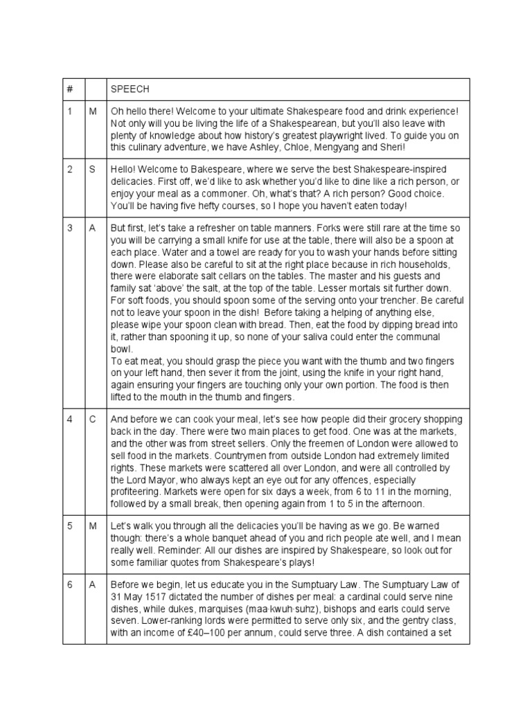 Food & Drink Script | PDF | Cuisine | Cooking