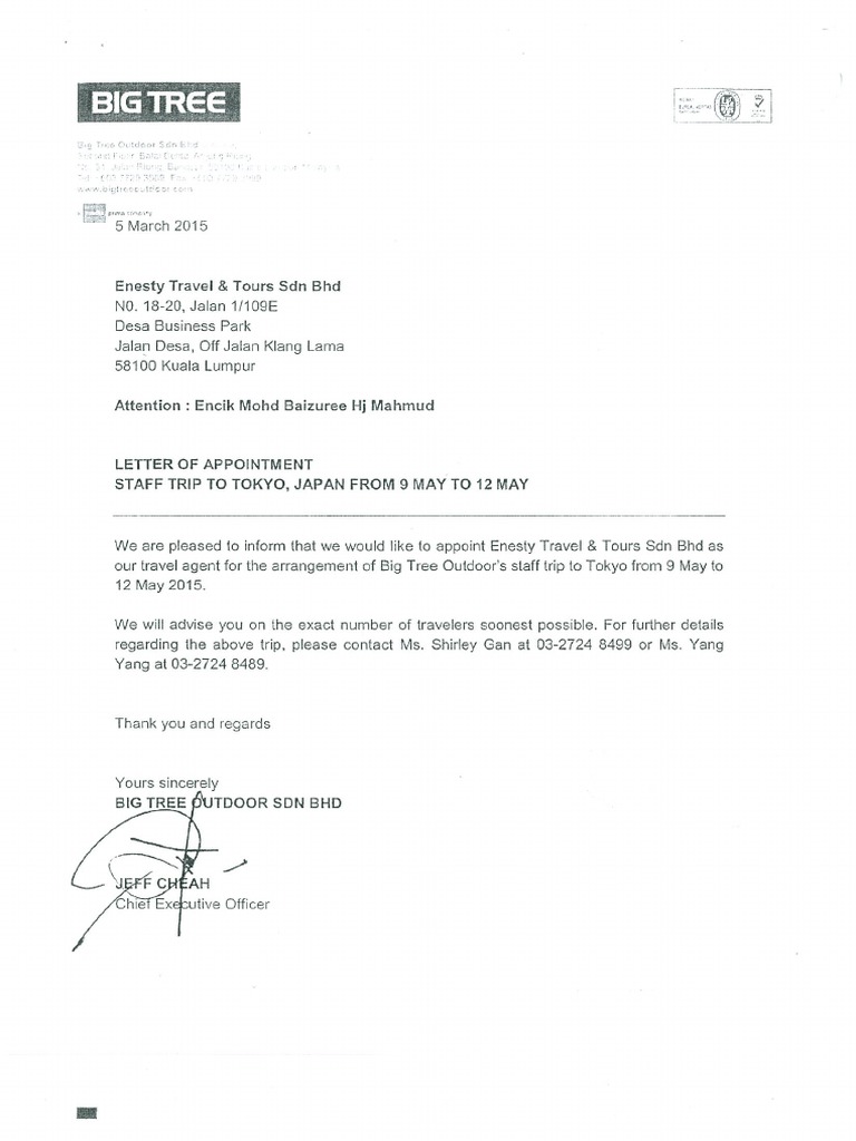 Sample Appointment Letter | PDF