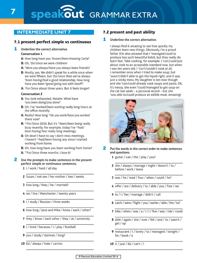 Grammar Extra: Intermediate Unit 7 | PDF