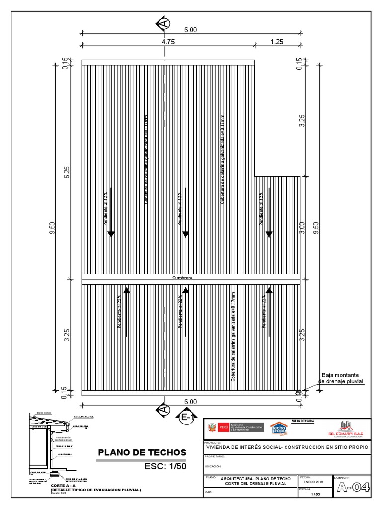 MOD. CALAMINA 8.40 X 6.00-Model.A04 PDF | PDF | Administracion del Agua ...