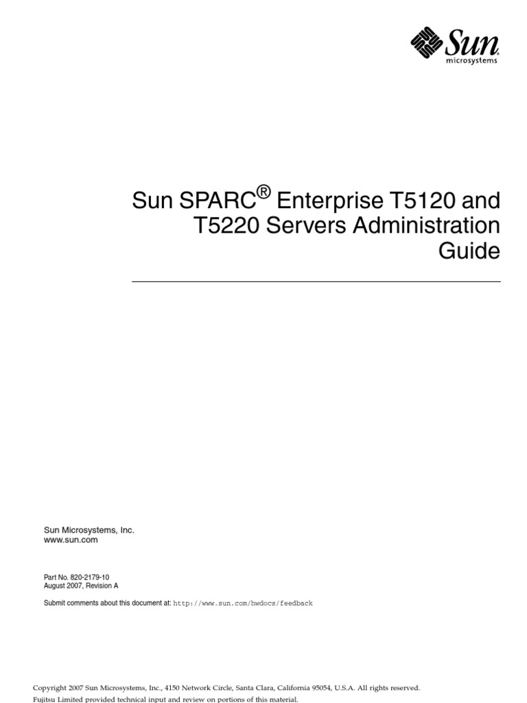 t5120 Sysadmin Guide 820-2179-10 | PDF | Command Line Interface ...