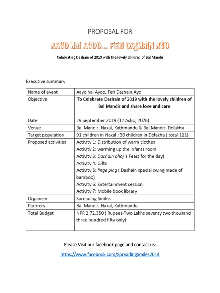 Feri Dashain Ayo Proposal | PDF | Nepal