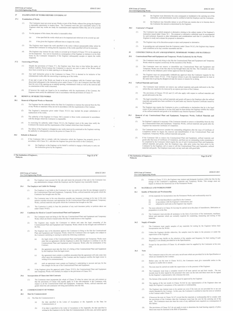 IEM Form of Contact For Civil Engineering Works - 3rd Edition, Jan 2017 ...