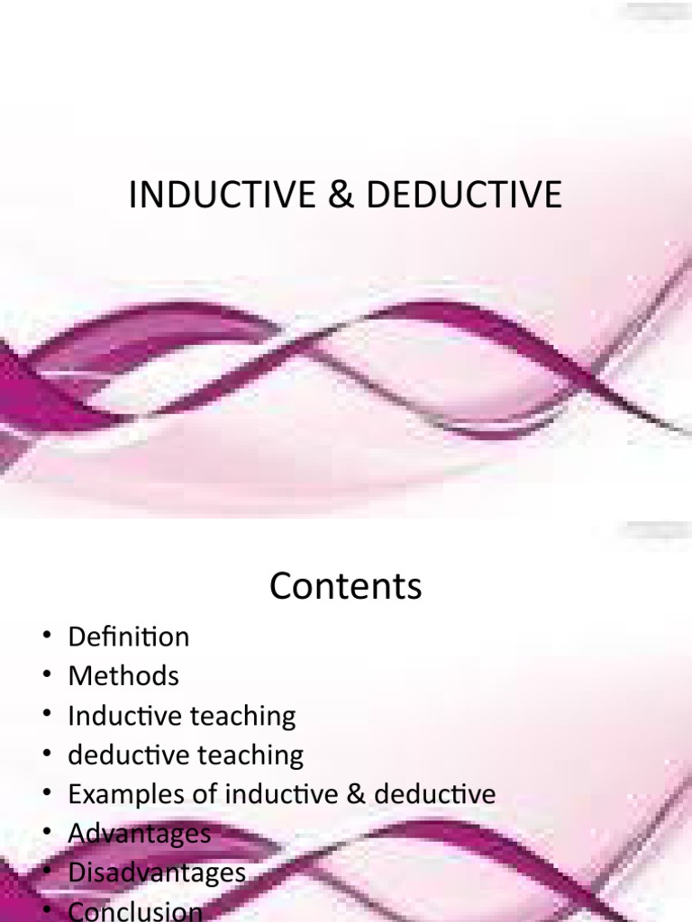 Inductive and Deductive Teaching | PDF | Inductive Reasoning ...