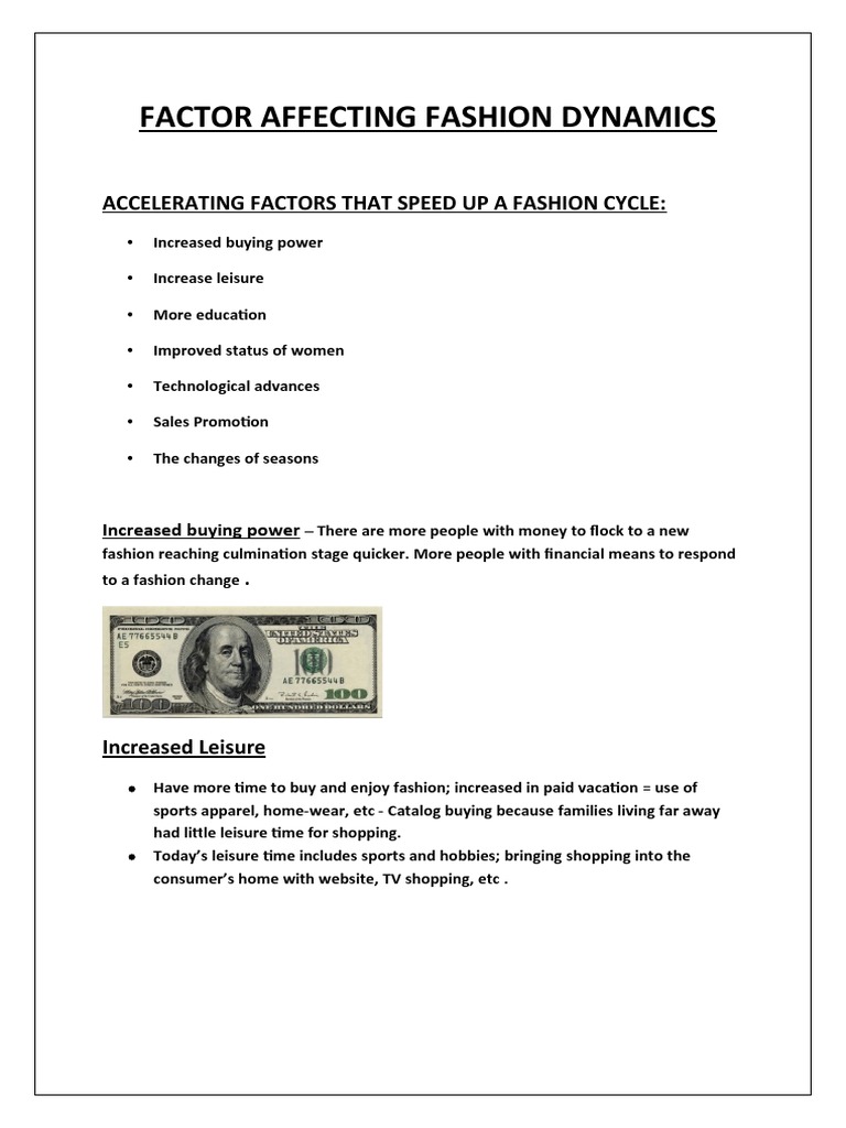 Accelerating Factors That Speed Up A Fashion Cycle | PDF | Fashion ...