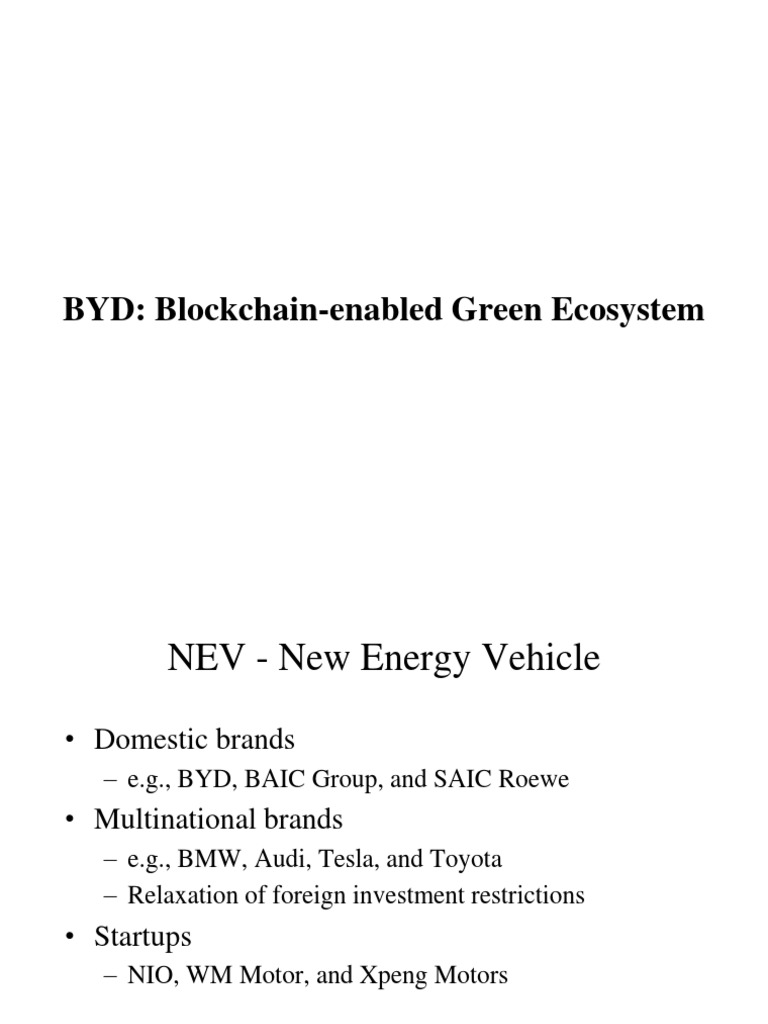 BYD's Blockchain Green Ecosystem Insights | PDF