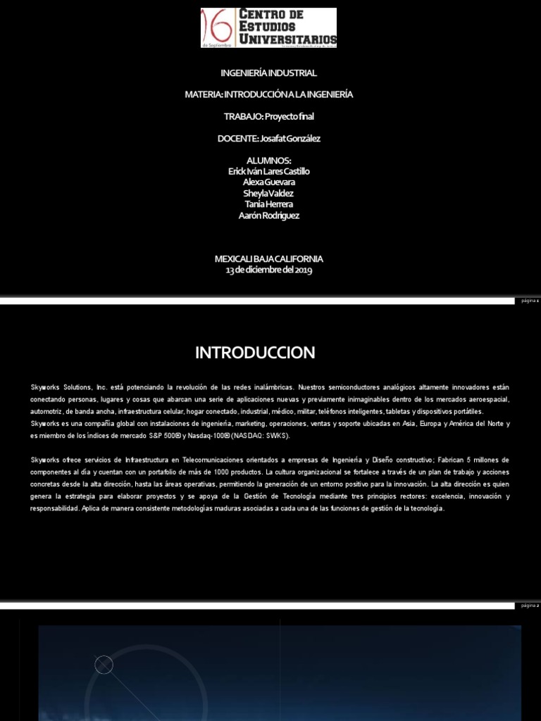 Proyecto Final Equipo #2 | PDF | Teléfonos móviles | Ingeniería