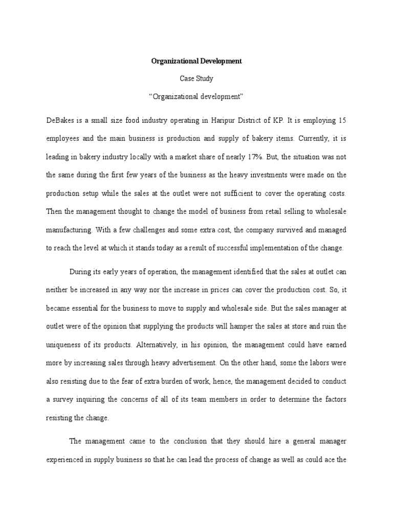 Organizational Development: Case Study | PDF | Sales | Retail