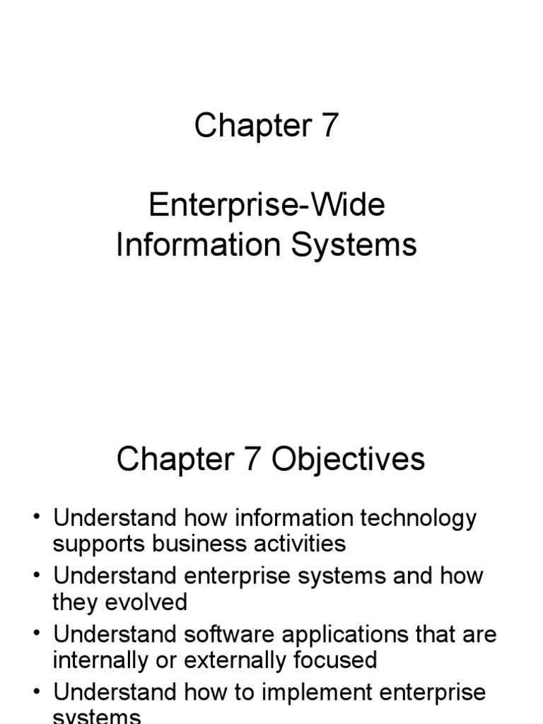 Enterprise Wide System | PDF | Enterprise Resource Planning | Customer ...