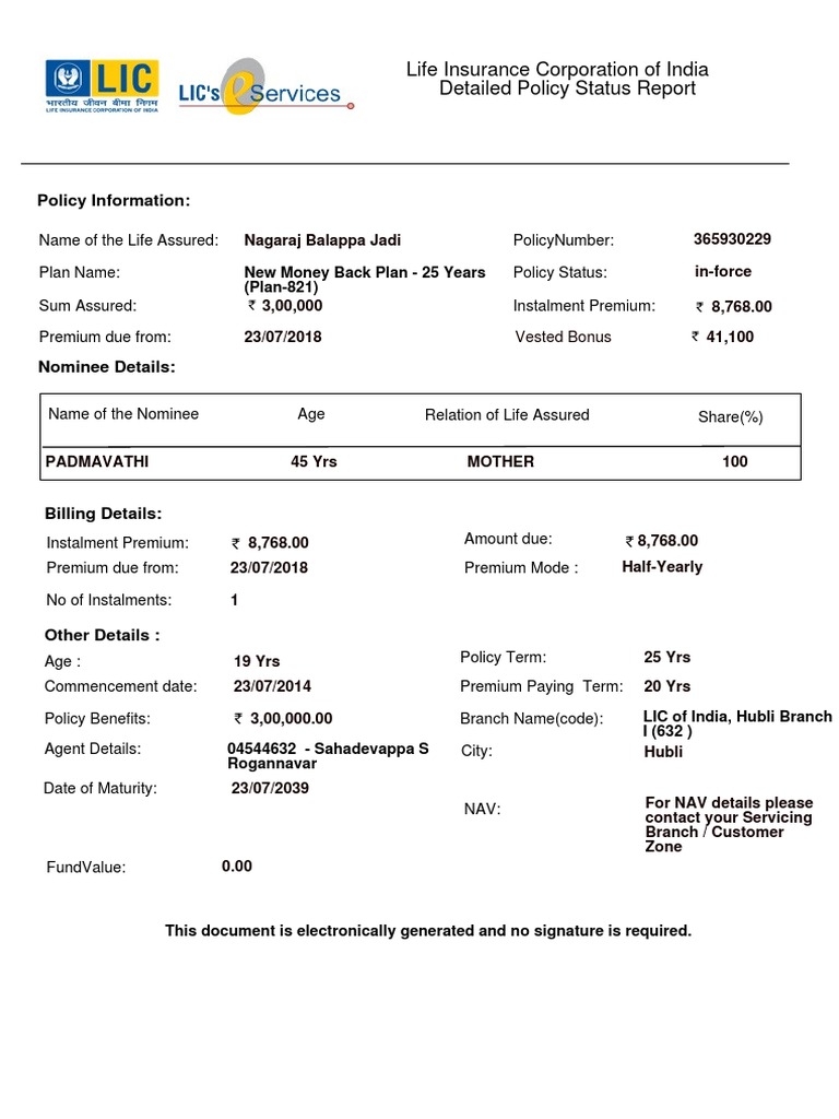 LIC Policy Report | PDF