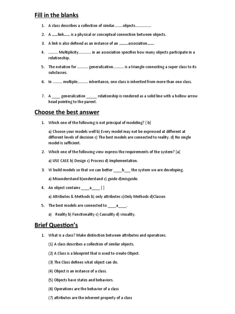Fill in The Blanks | PDF | Class (Computer Programming) | Inheritance (Object Oriented Programming)