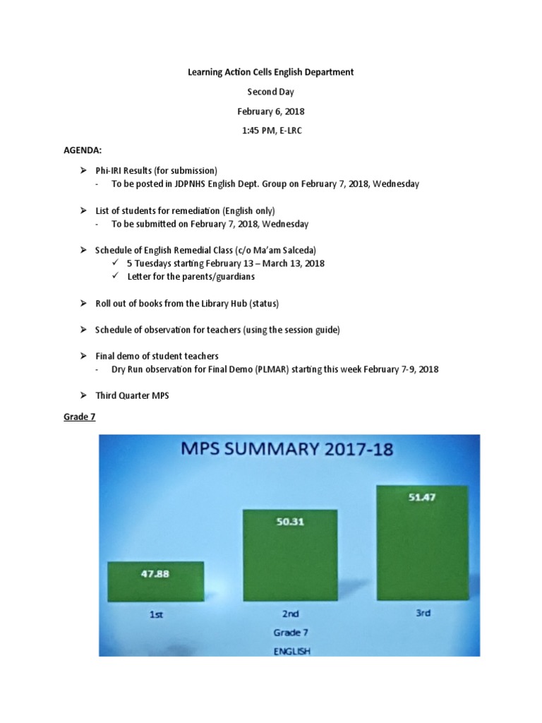 Learning Action Cells English Department | PDF