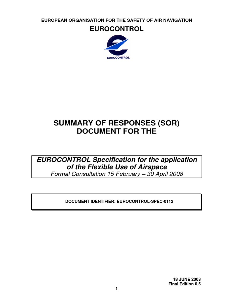 Eurocontrol Flexible Use of Airspace | PDF | Specification (Technical ...