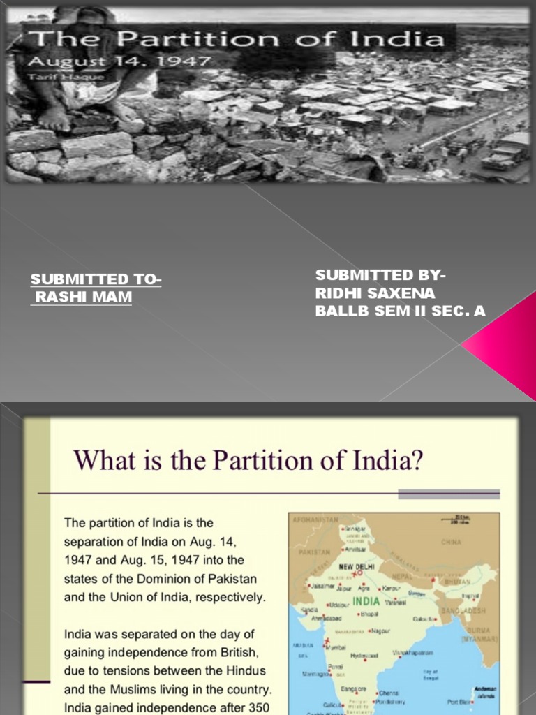 Reasons for the Partition of India | PDF