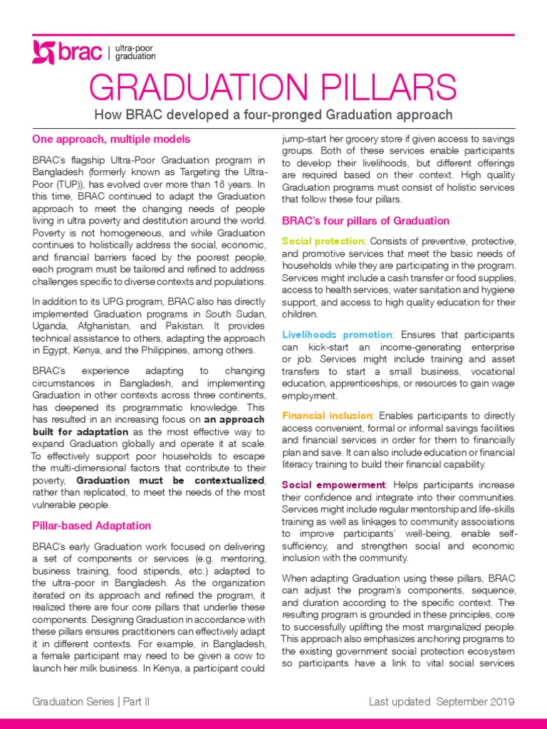 Graduation Pillars: How BRAC Developed A Four-Pronged Graduation ...