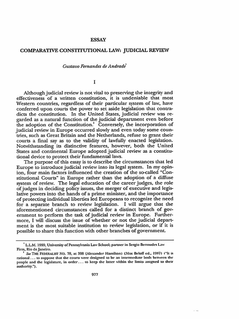 CCL - Judicial Review | PDF | Supreme Courts | Separation Of Powers