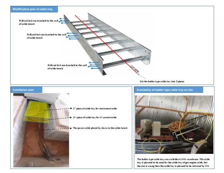 Cable Tray Installation Proposal For MCC Room and PLN Substation Room