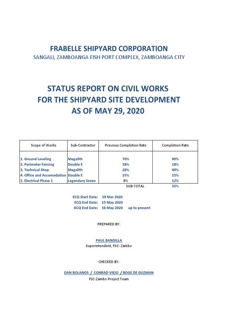 Progress Report - FSCZ Site Development - 05.30.2020 | PDF | Buildings And Structures | Culture ...