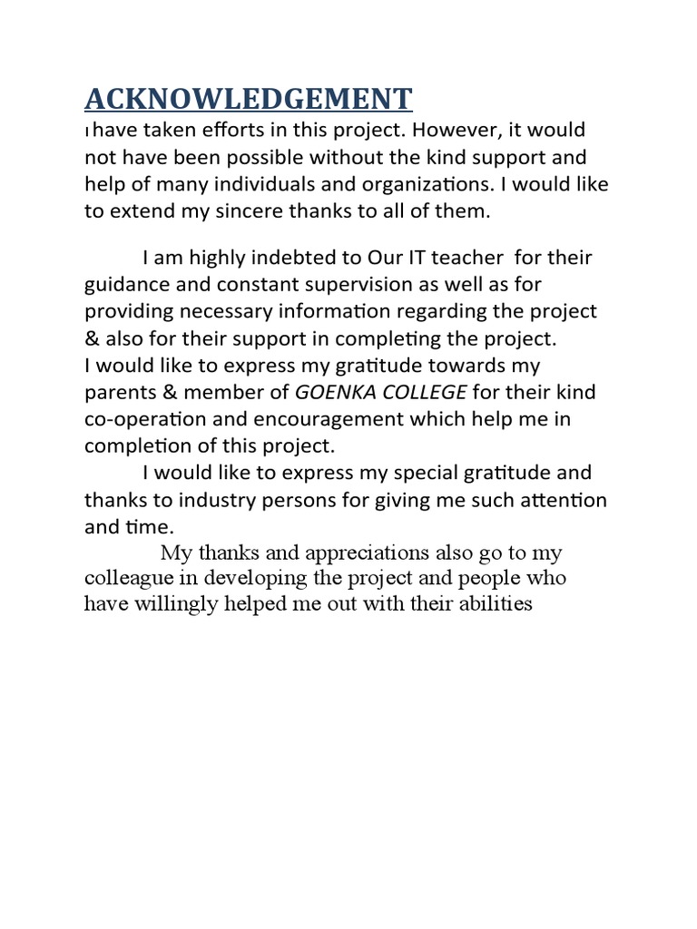 Acknowledgement | PDF | Learning | Cognition