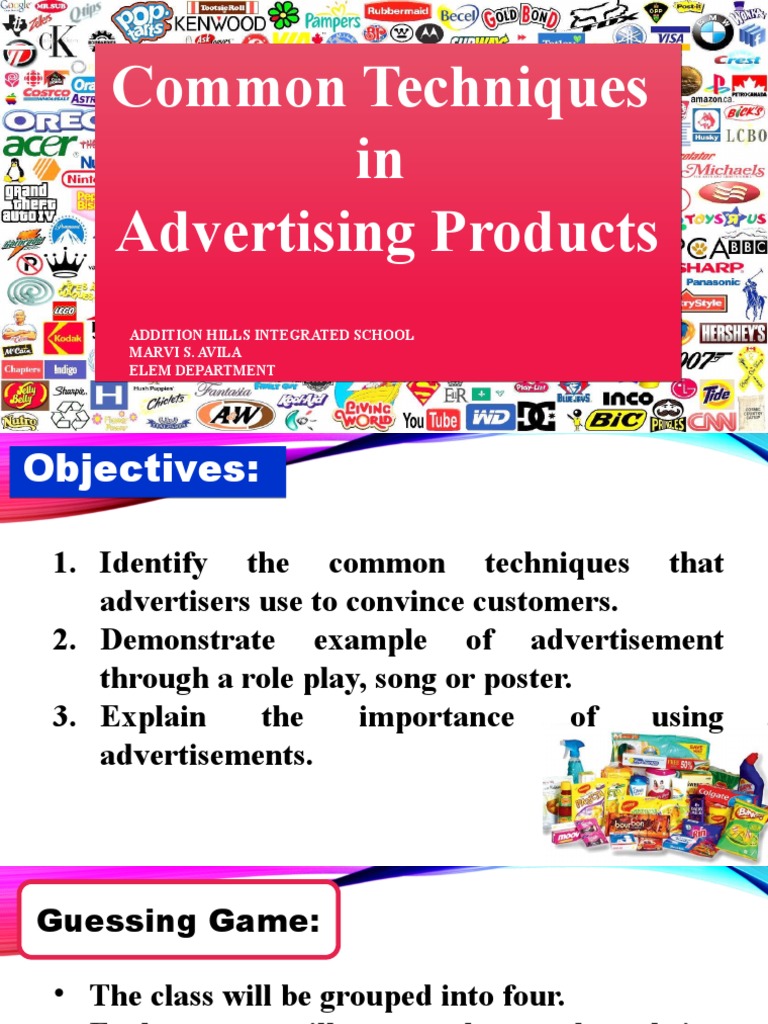 Advertising Techniques Guide | PDF | Advertising | Promotion And ...