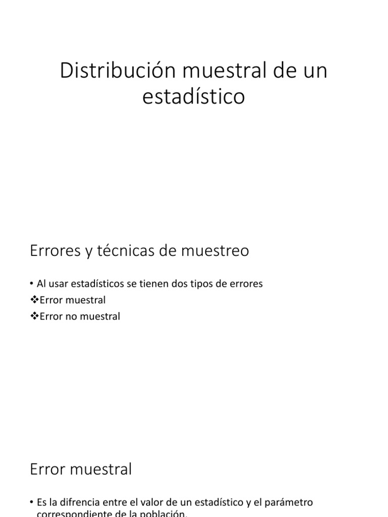 Distribución Muestral de Un Estadístico | PDF | Muestreo (Estadísticas ...