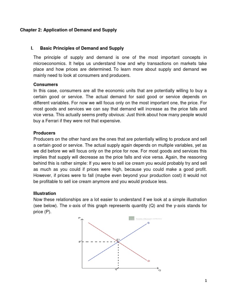Chapter 2: Application of Demand and Supply | PDF | Supply (Economics ...