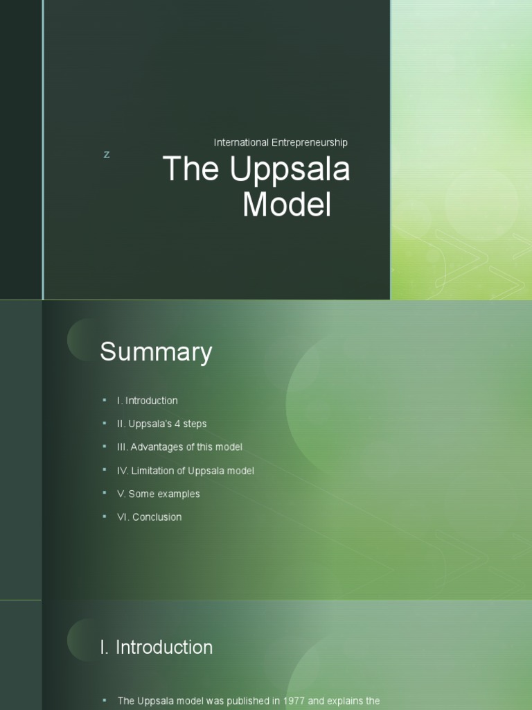 The Uppsala Model: International Entrepreneurship | PDF ...