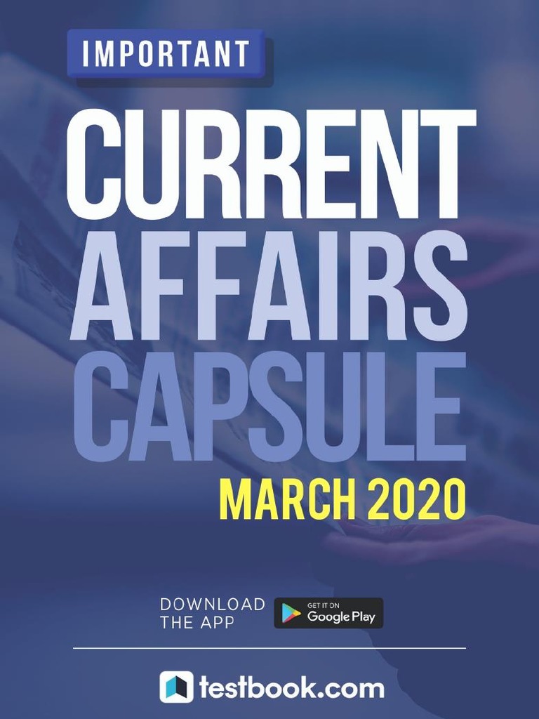 Current Affairs Monthly Capsule March 2020 - English - 1586155474 PDF ...