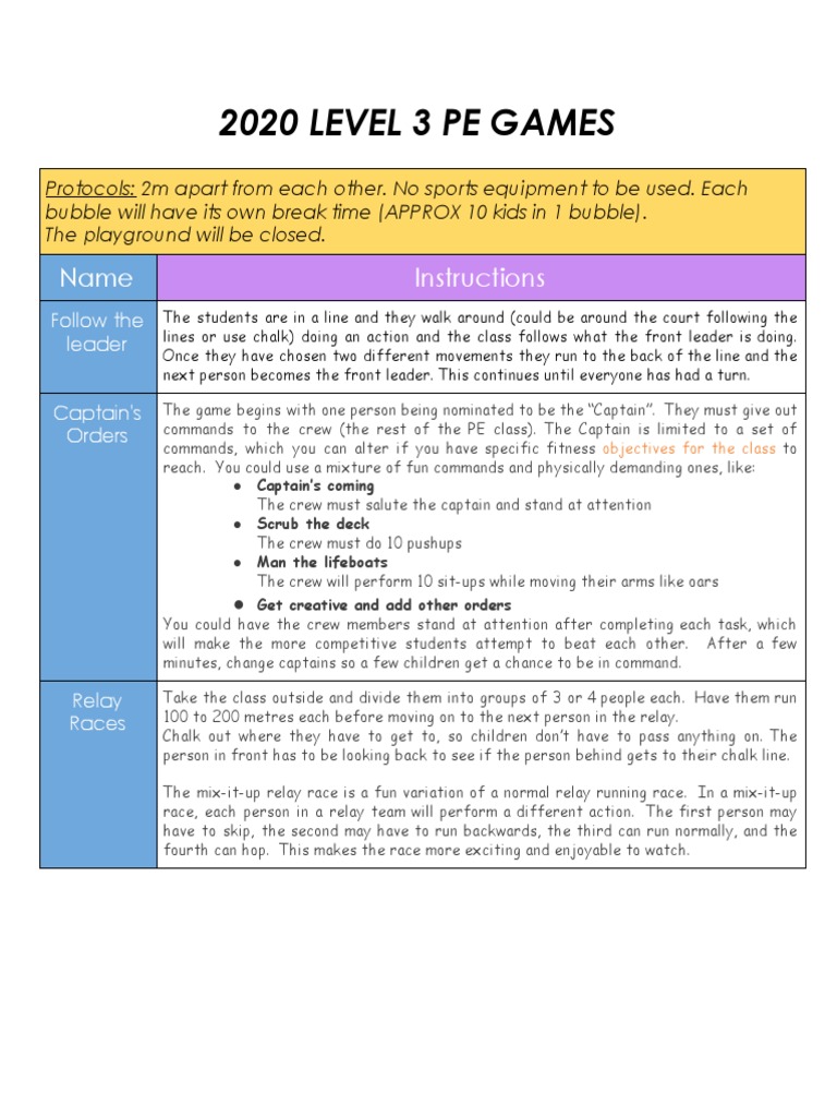 Pe Games - Level 3 | PDF