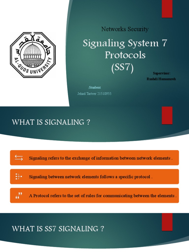 Signaling System 7 Protocols (SS7) : Networks Security | PDF