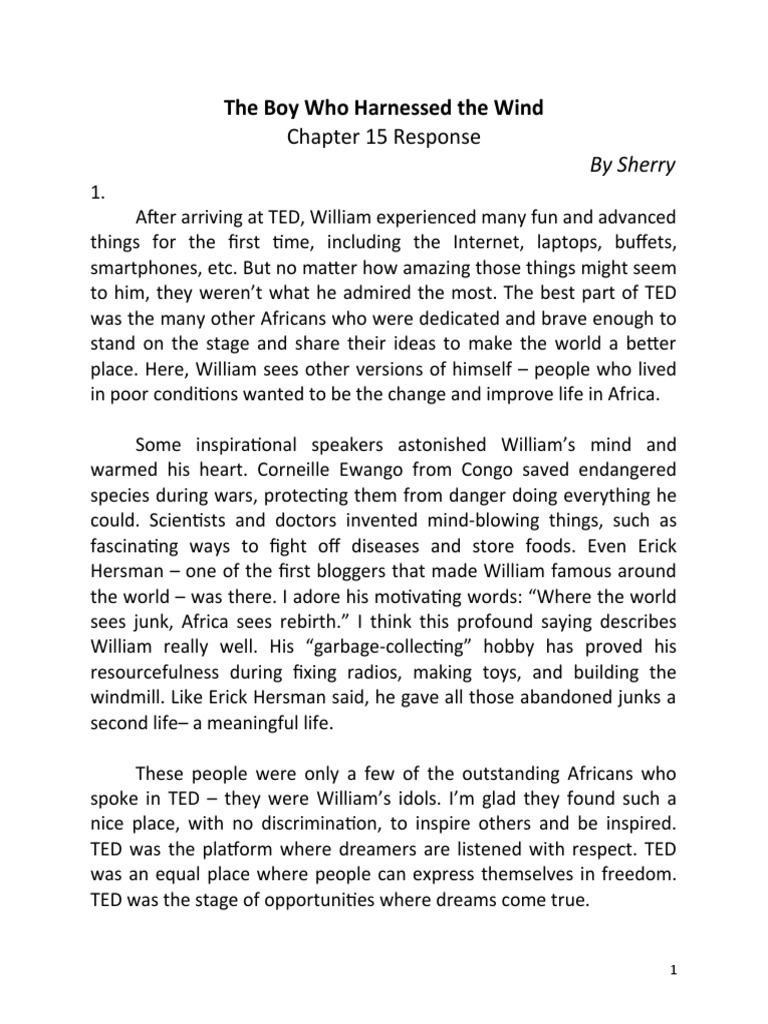 The Boy Who Harnessed The Wind Ch15 | PDF