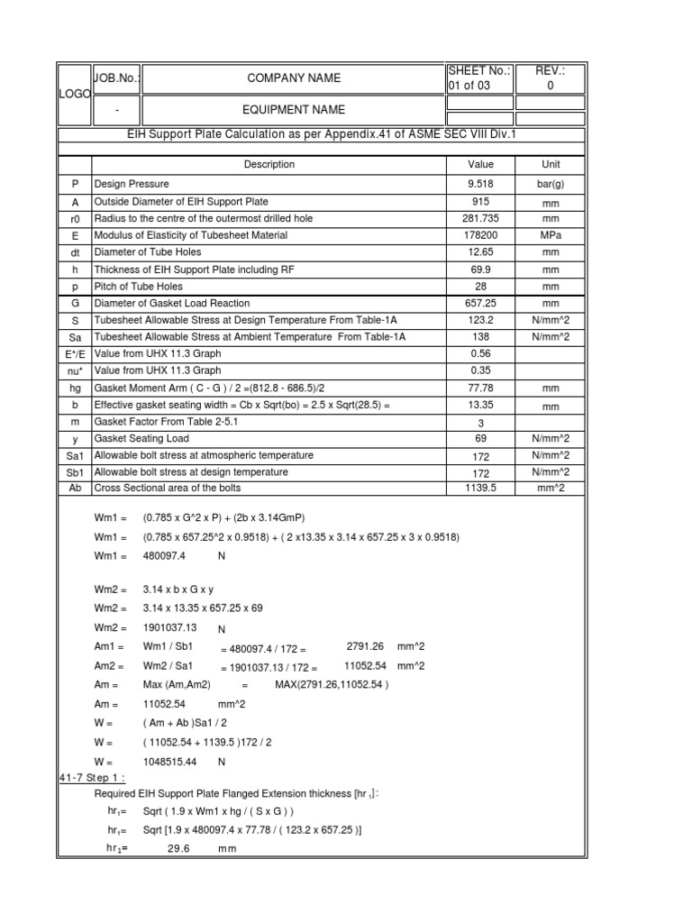 Appendix 41 Calculation | PDF | Stress (Mechanics) | Civil Engineering