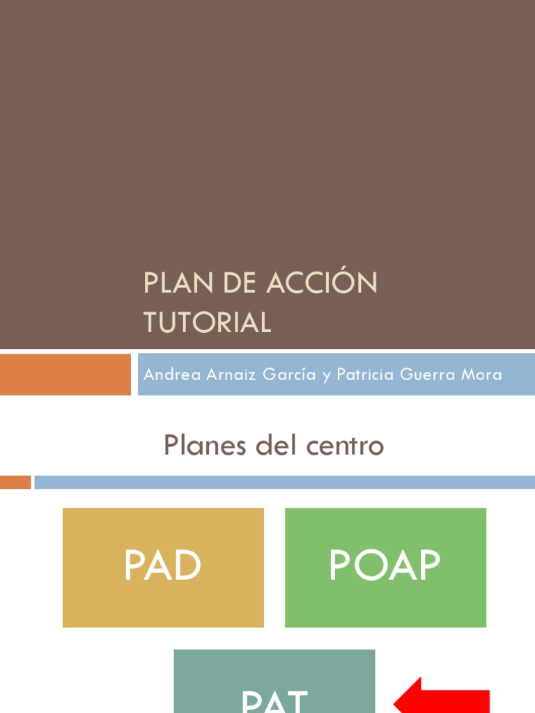Plan de Acción Tutorial | Descargar gratis PDF | Educación primaria | Desarrollo profesional