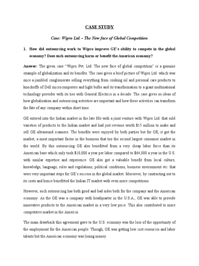 Case-Study Wipro | PDF | Hedge (Finance) | Subsidy