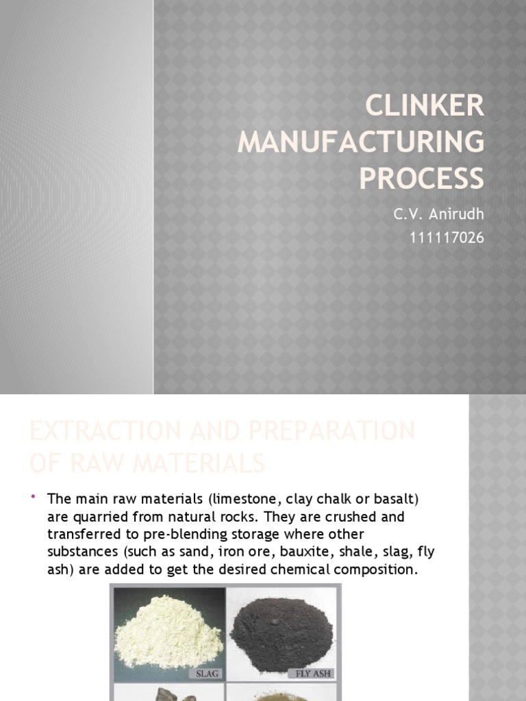 Clinker Manufacturing Process | PDF | Aluminium Oxide | Silicon Dioxide