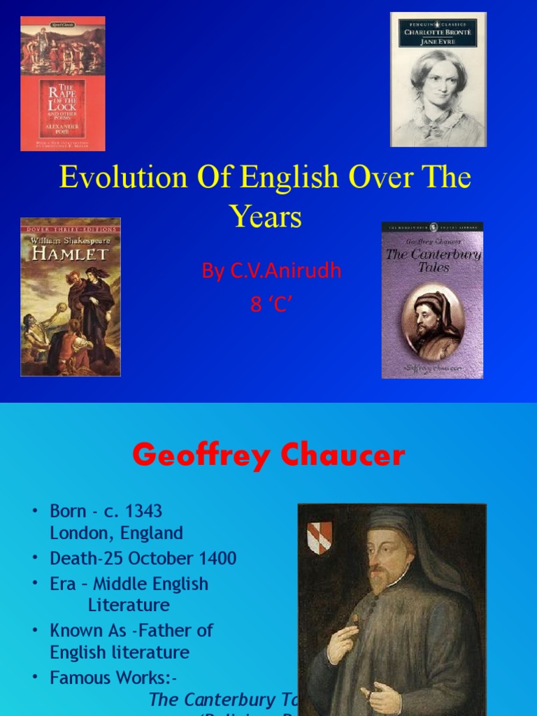 Evolution of English Over The Years | PDF | English Literature ...