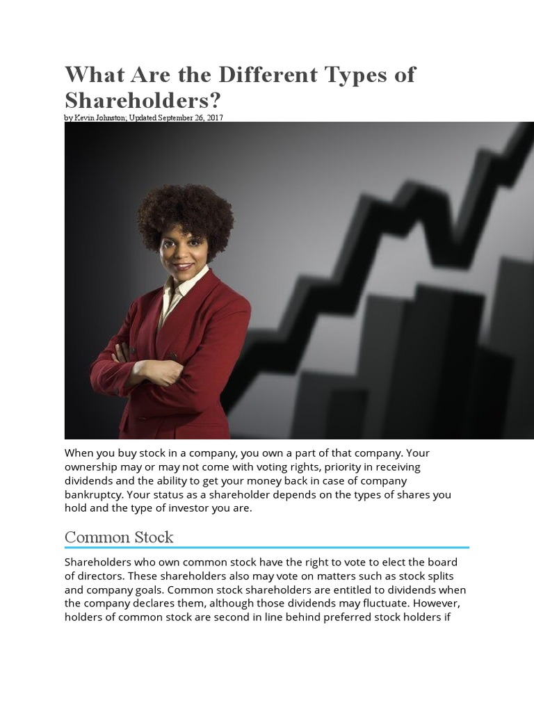 What Are The Different Types of Shareholders?: Common Stock | PDF ...